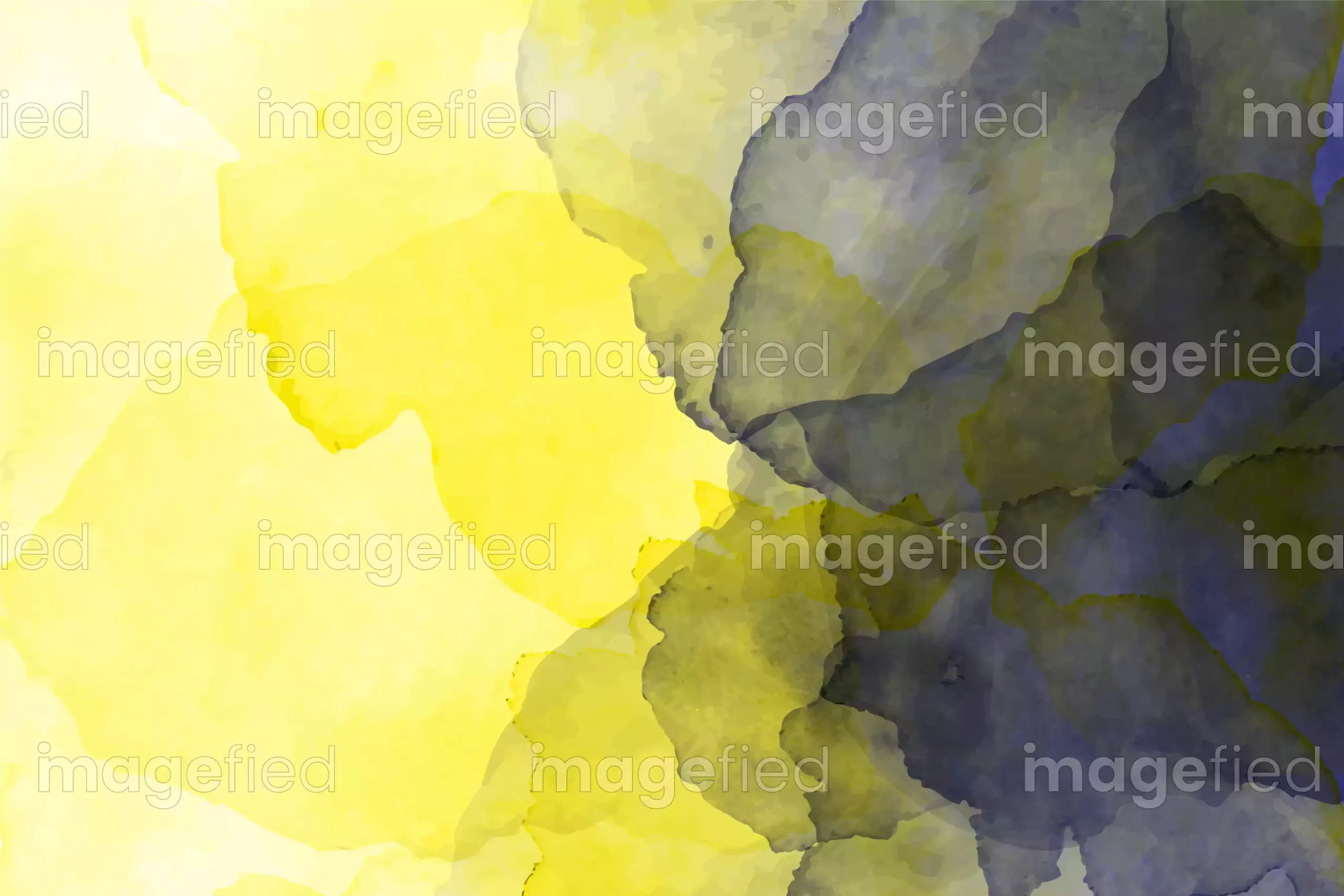 Splashes of golden fizz and tealish blue watercolor artwork - Imagefied