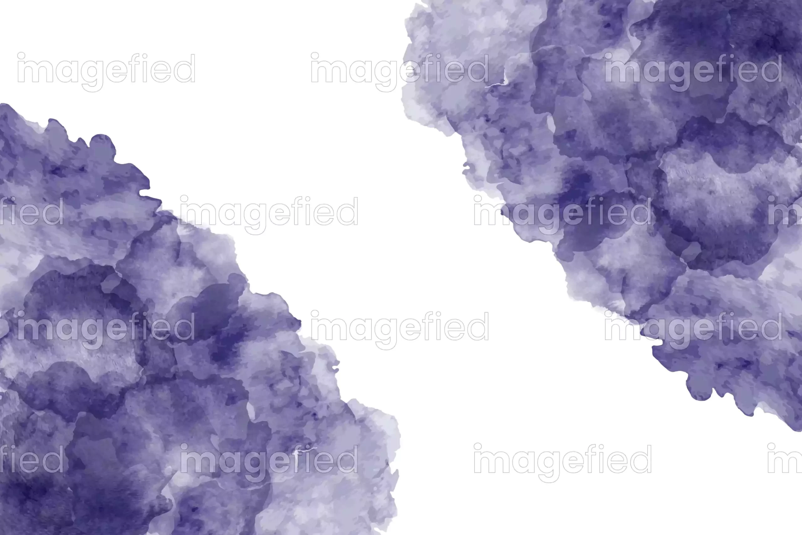 Twilight purply blue deep sapphire watercolor border design - Imagefied