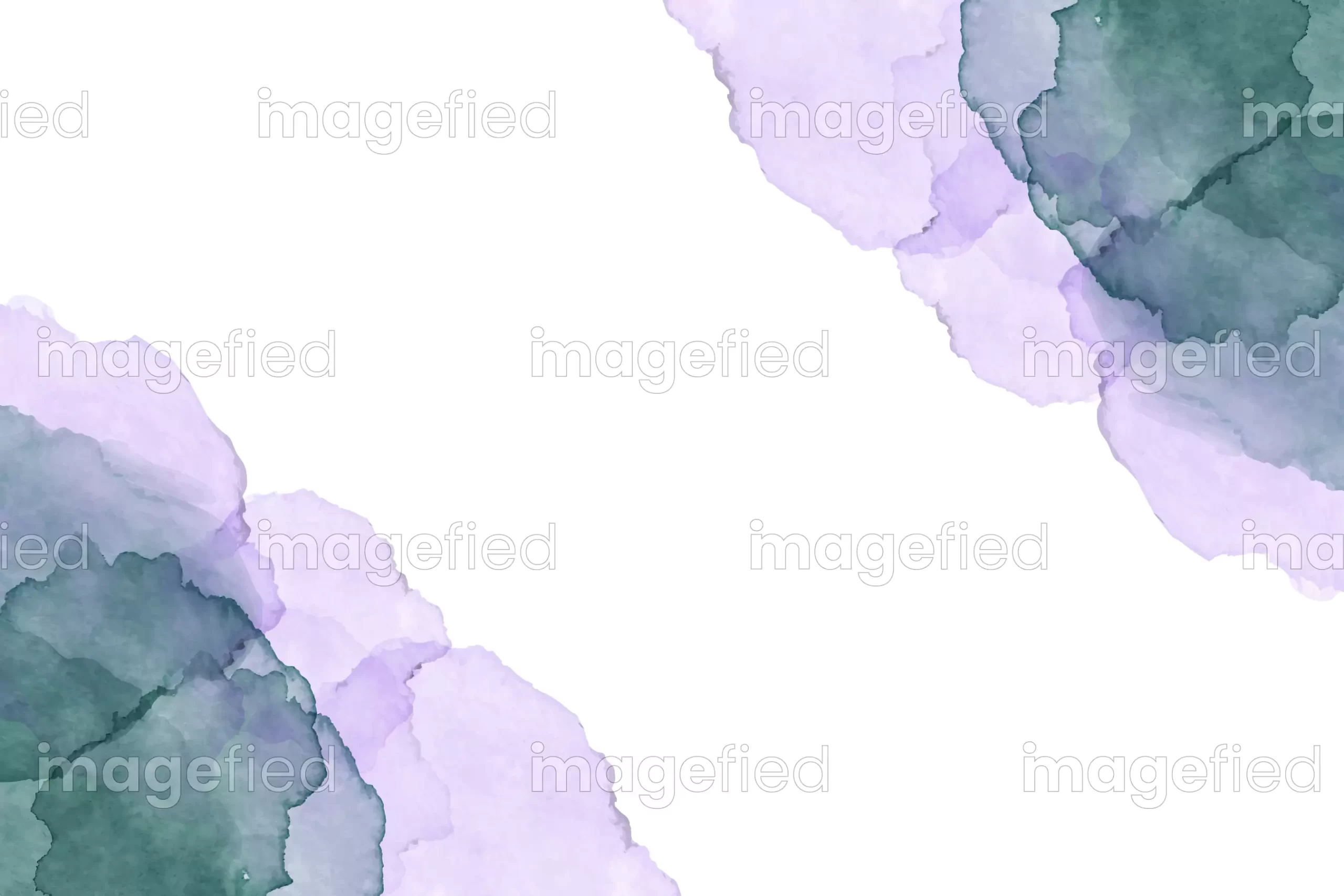 Cold purple and faded jade green watercolor background - Imagefied