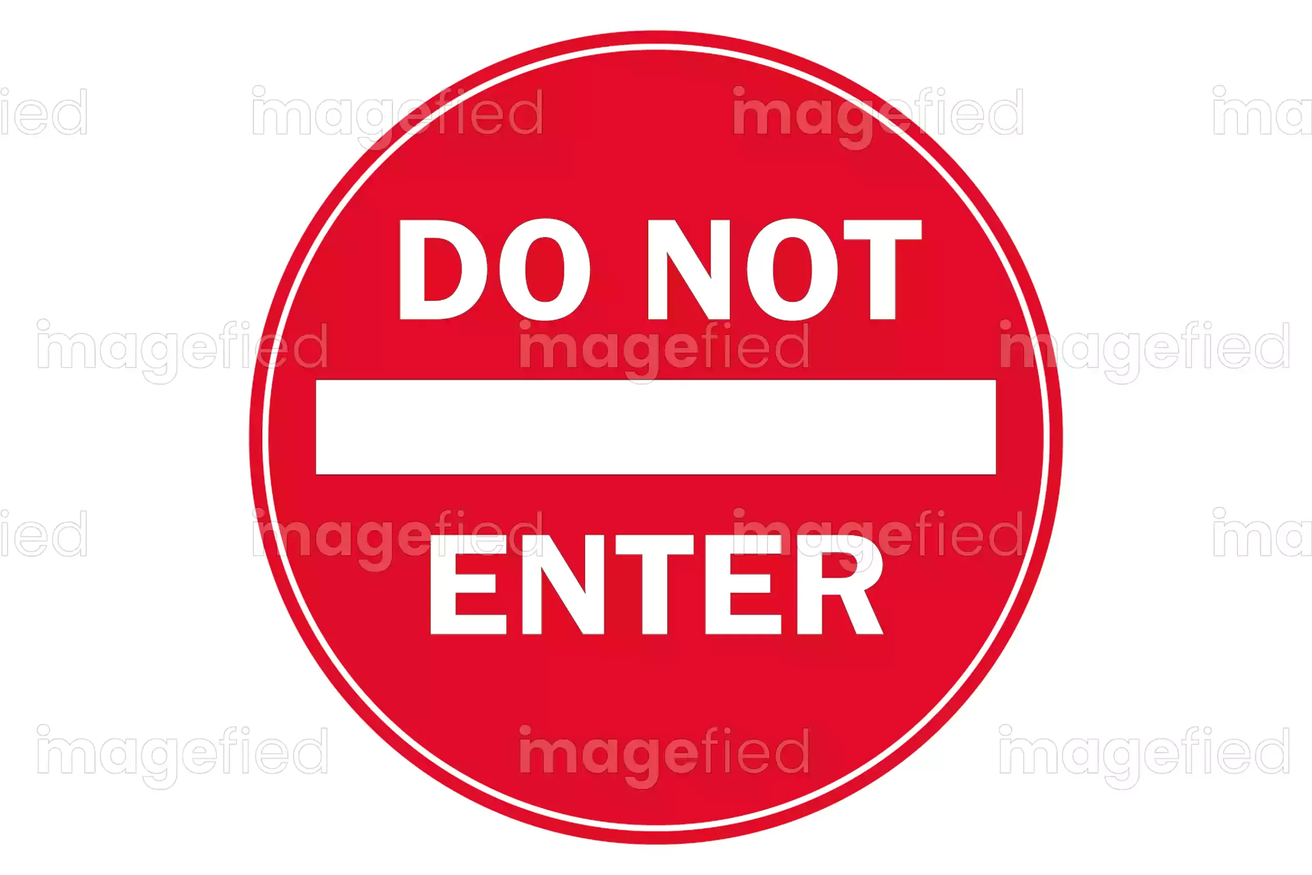 Do not enter sign stickers symbols - Imagefied