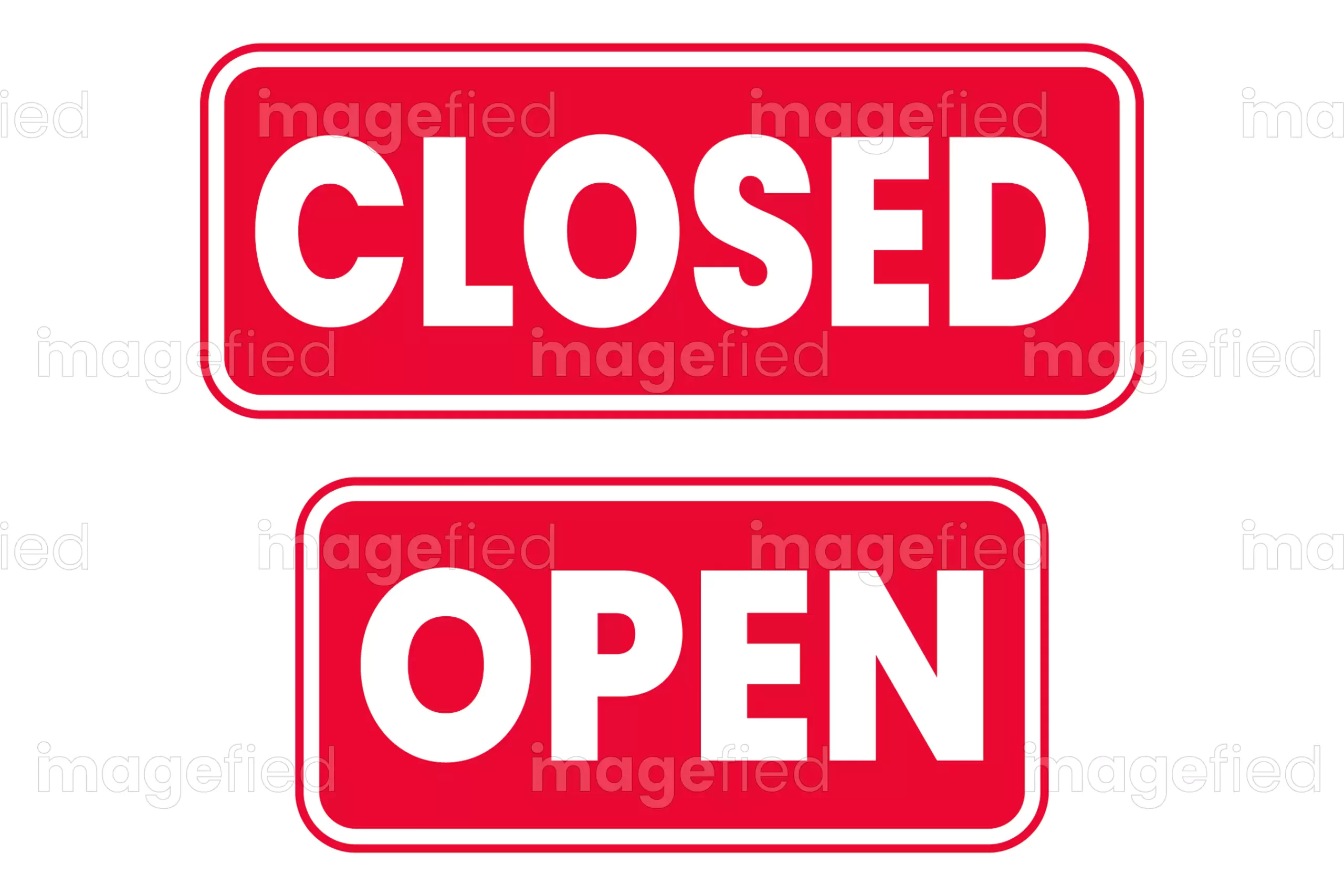 Open closed sign stickers - Imagefied