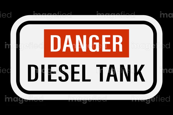 Diesel tank sign stickers, fuel tank labels signage for safety and ...