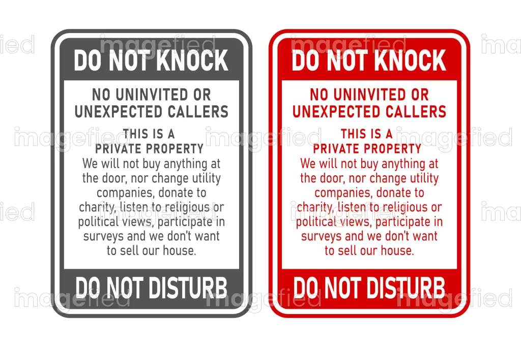 Do Not Disturb Doorbell Sign & Cover - Please Knock Signs For Sleeping ...