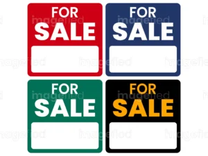 Estate sale signs, printable sale signs, multicolored backgrounds of ...