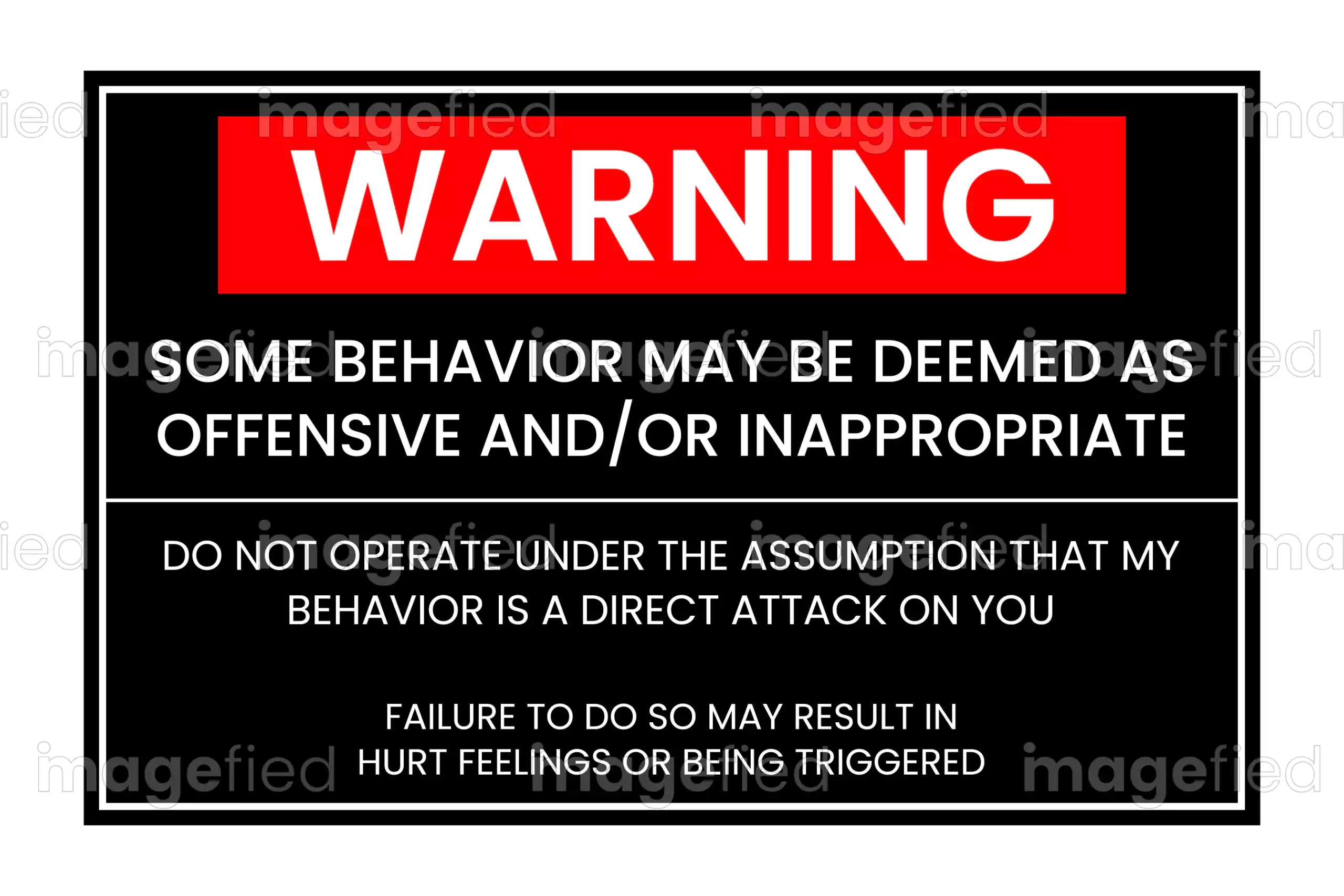 Offensive behavior sign stickers for car bumper wind screen wall window ...