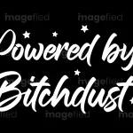 Powered by bitchdust stickers decals for cars trucks automobiles wind ...