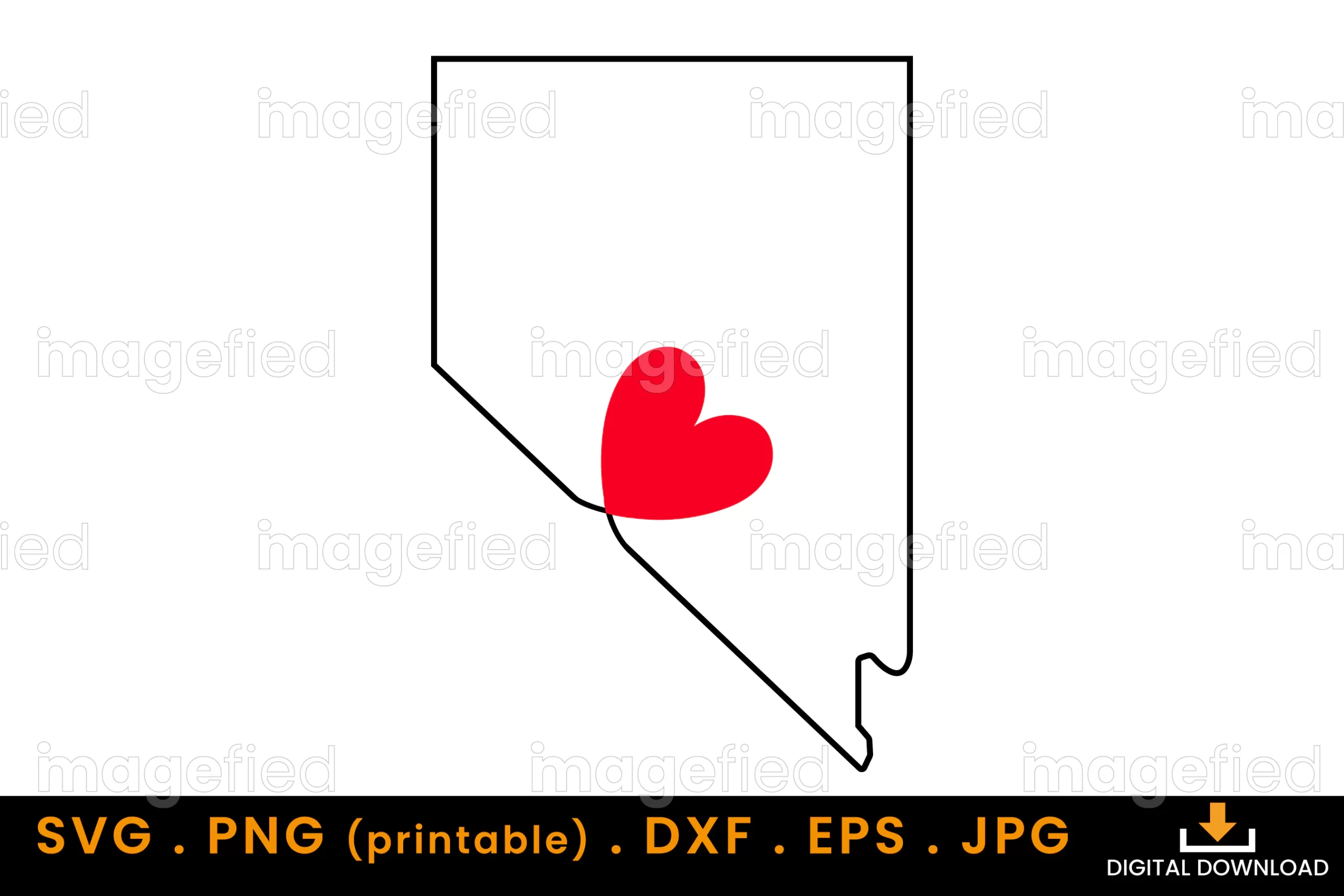 Nevada Svg, Nevada State Svg Files Digital Download, Nevada Map Outline ...