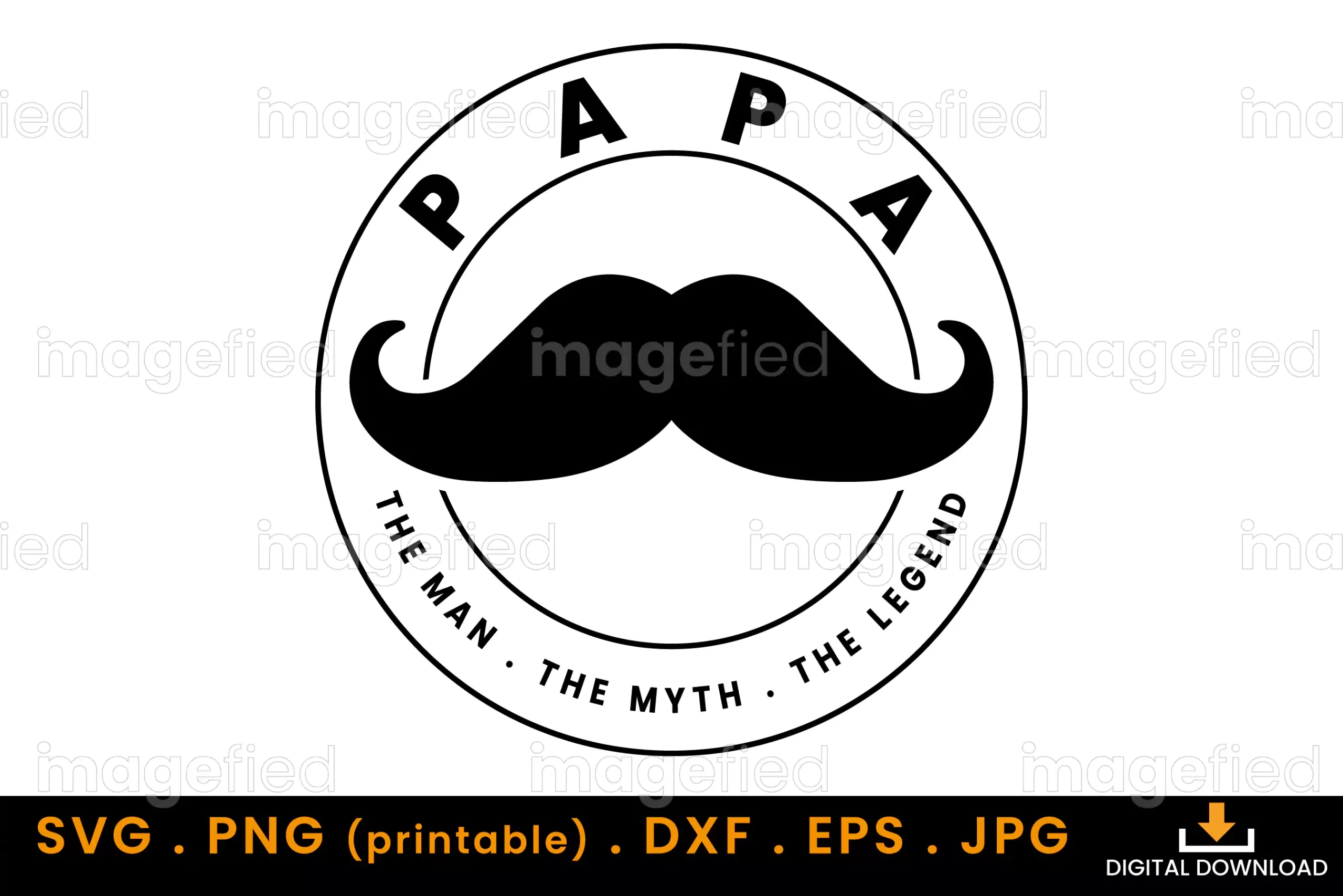 Papa Svg, The Man, The Myth, The Legend, Father's Day Svg Design, Bold ...