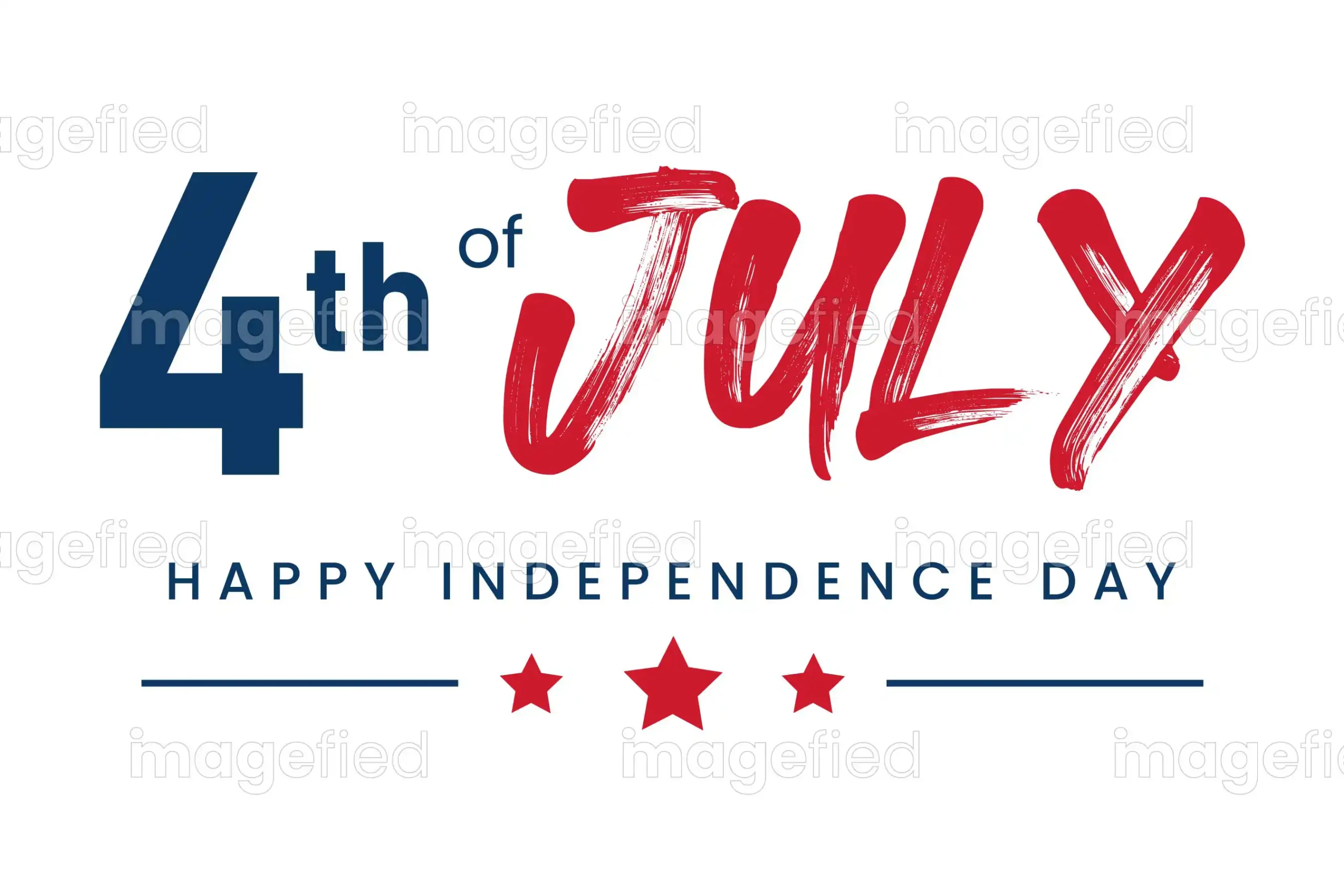 4th Of July Sign, US Happy Independence Day, Stock Vector Illustration ...