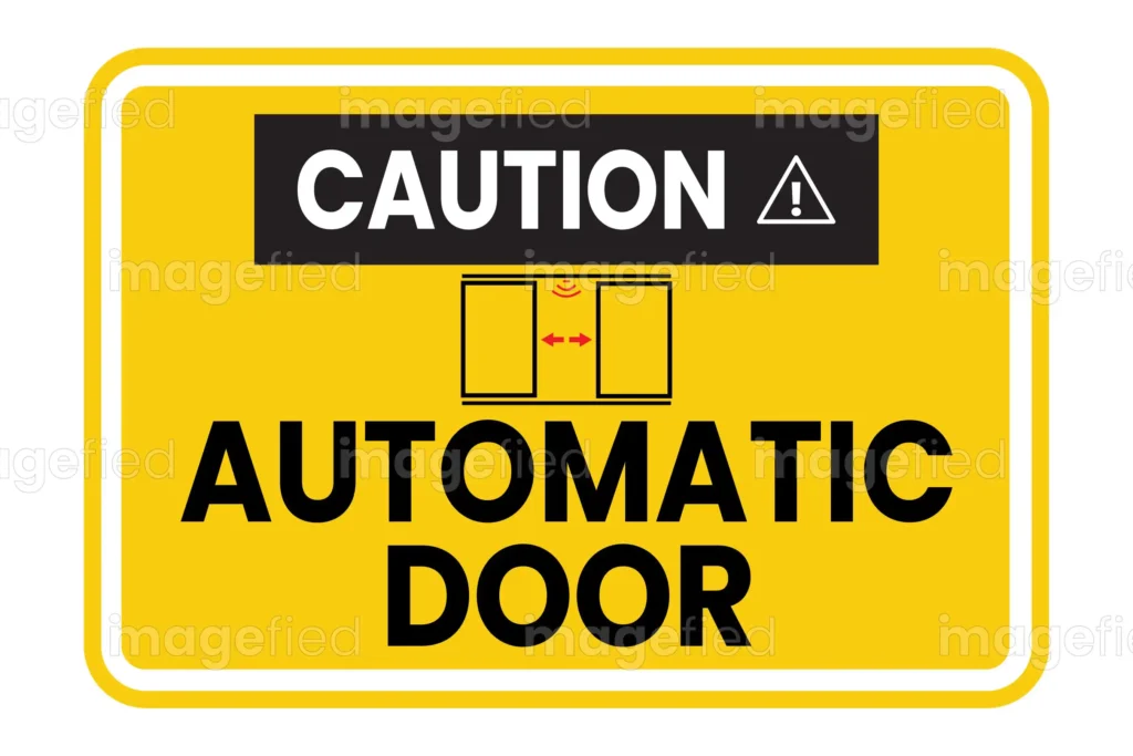Automatic Door Sign, Sticker, Vector Stock Illustration - Imagefied