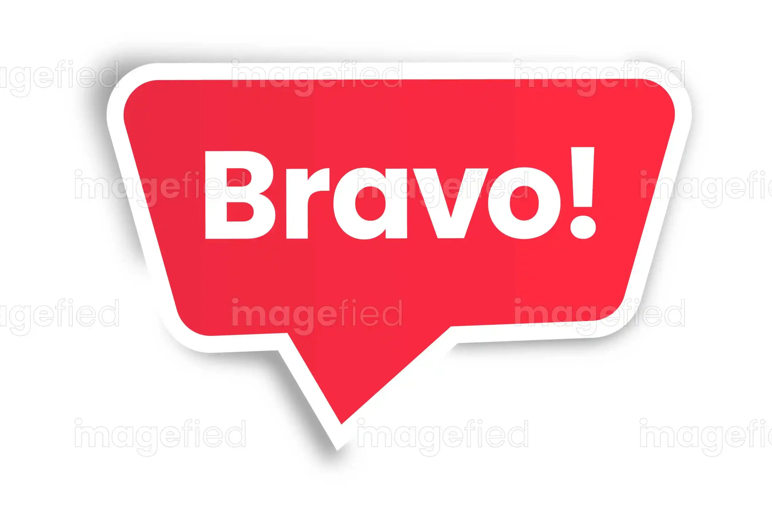 Bravo - Sign, Sticker, Speech Bubble Vector Stock Illustration. - Imagefied