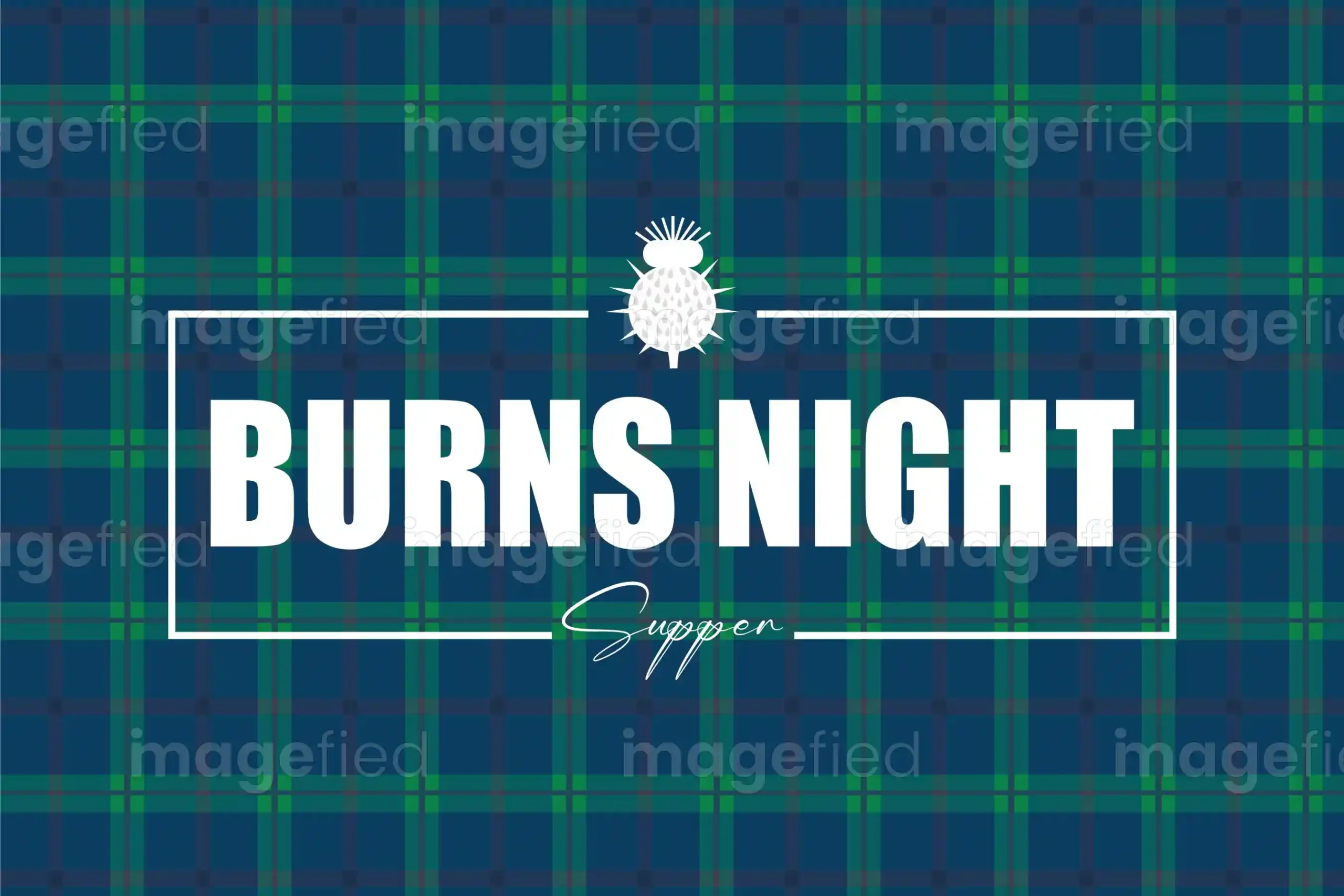 Burns Night Sign, Scotland, Sticker, Vector Stock Illustration - Imagefied