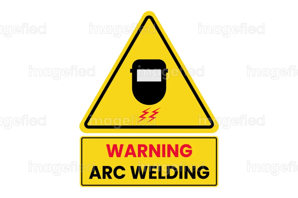 Danger Arc Welding Sign, Sticker, Safety Labels, Vector Illustration ...