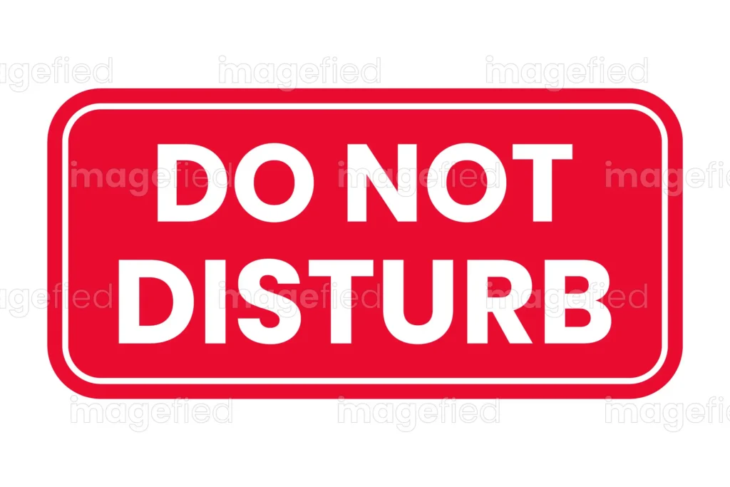 Do Not Disturb Sign, Sticker, Vector Illustration - Imagefied