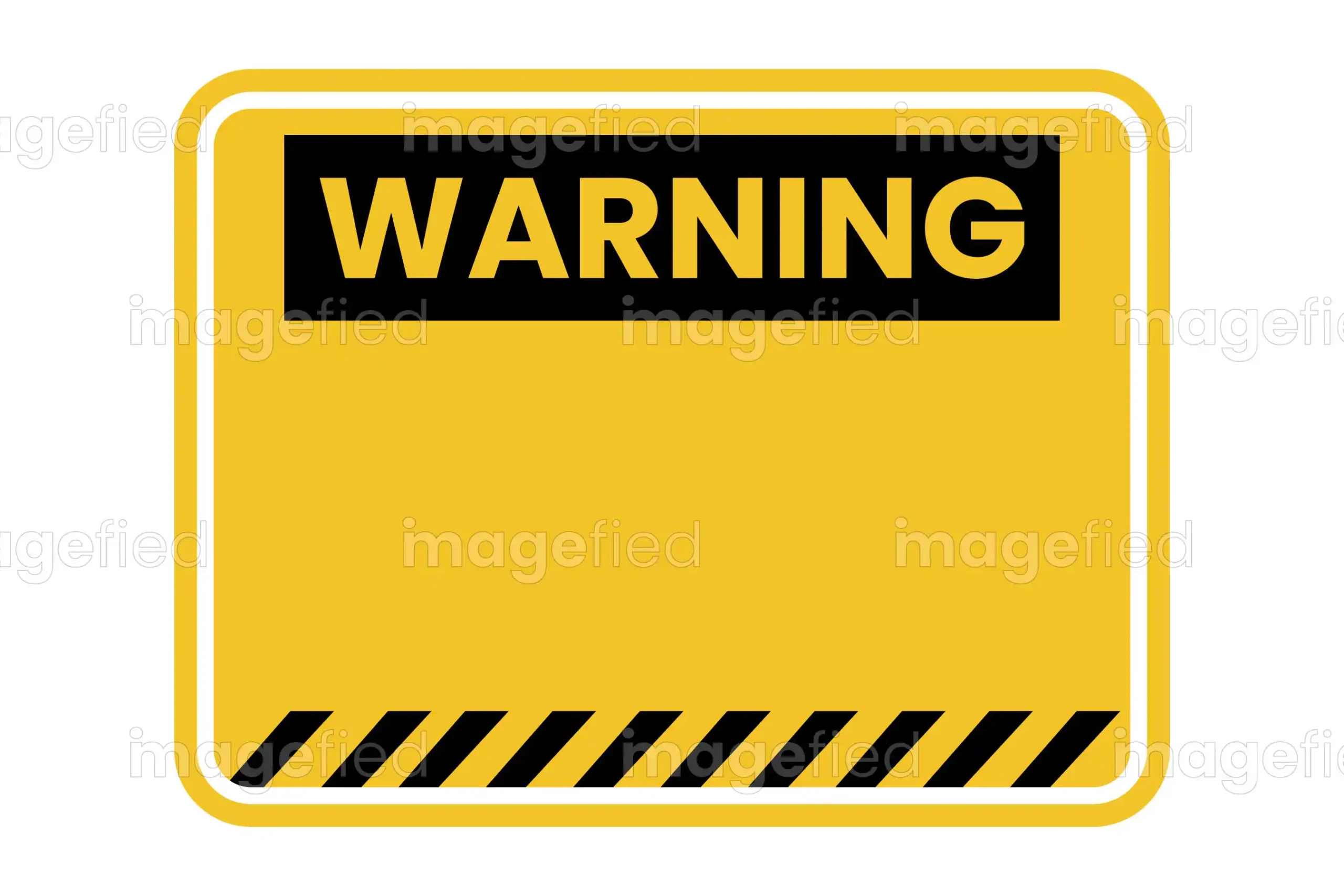 Blank Warning Sign, Sticker, Poster, Vector Illustration - Imagefied