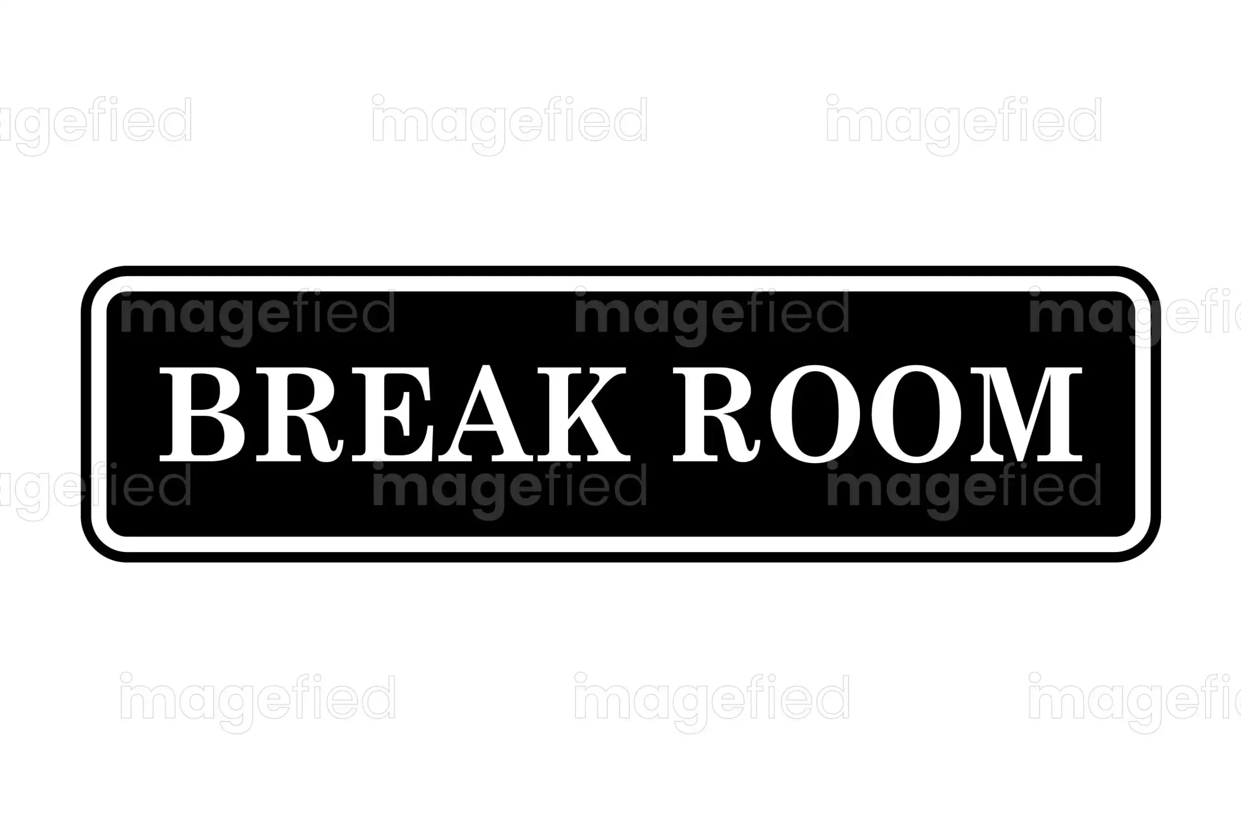 Break Room Sign, Sticker, Vector Stock Illustration - Imagefied