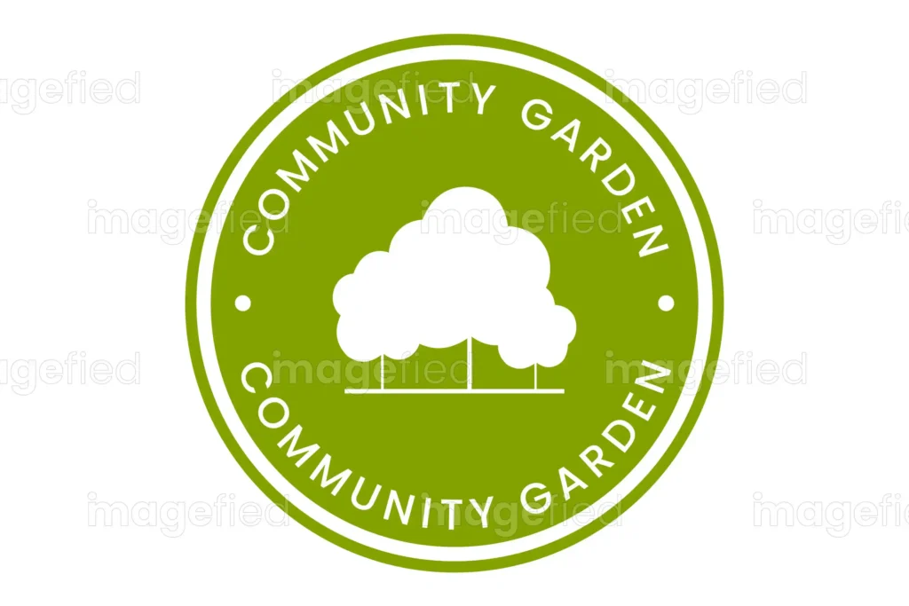Community Garden Sign, Sticker, Poster, Label, Vector - Imagefied