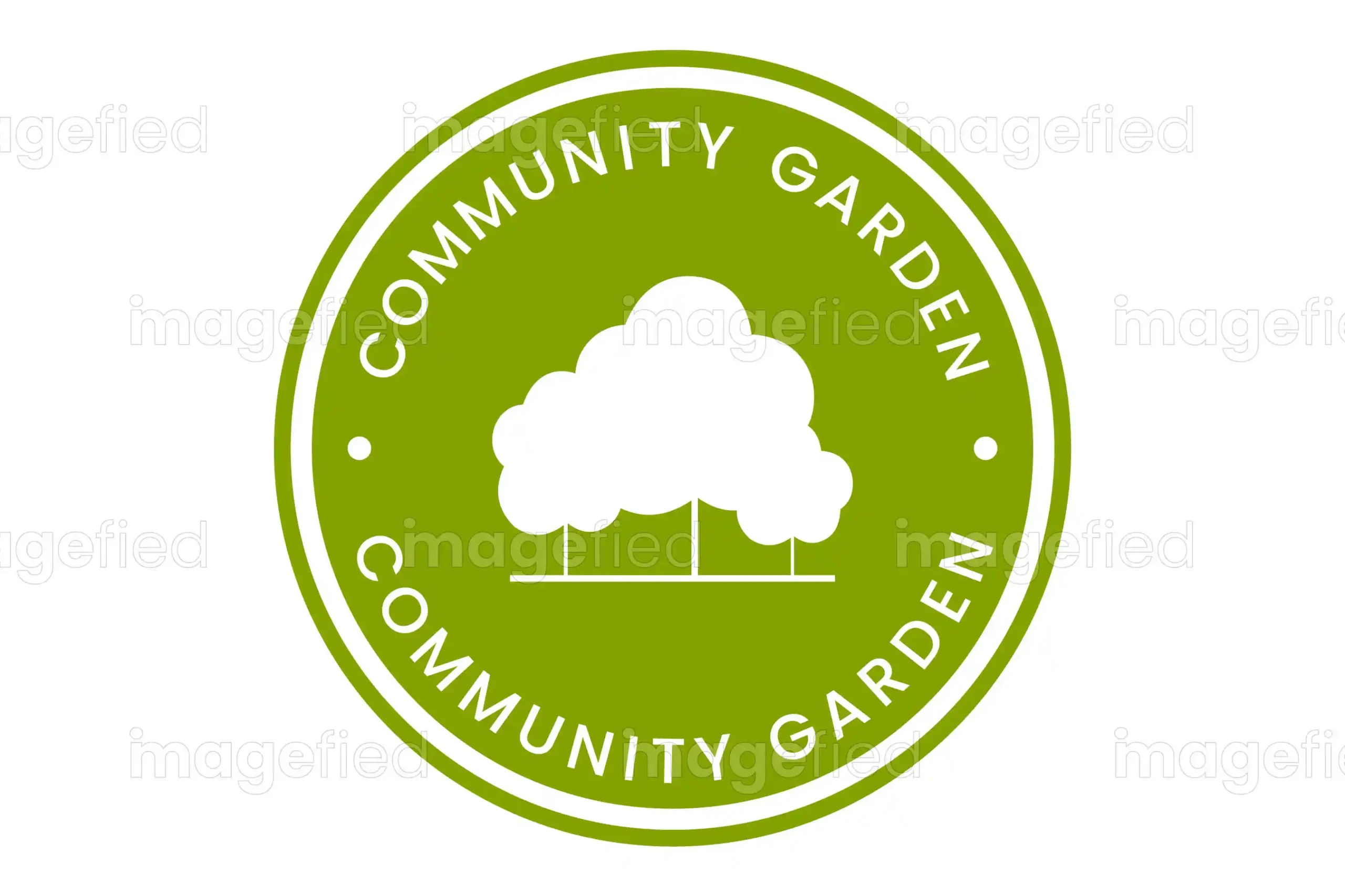 Community Garden Sign, Sticker, Poster, Label, Vector - Imagefied