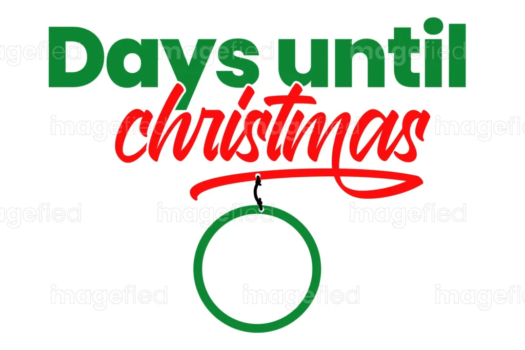 Days Until Christmas Sign, Decorative Stickers, Label, Vectors - Imagefied