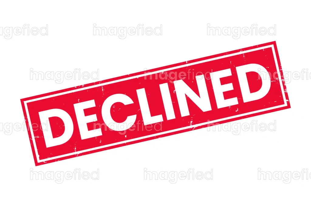 Declined Sign, Stamp With Distressed Effect, Stock Vector - Imagefied