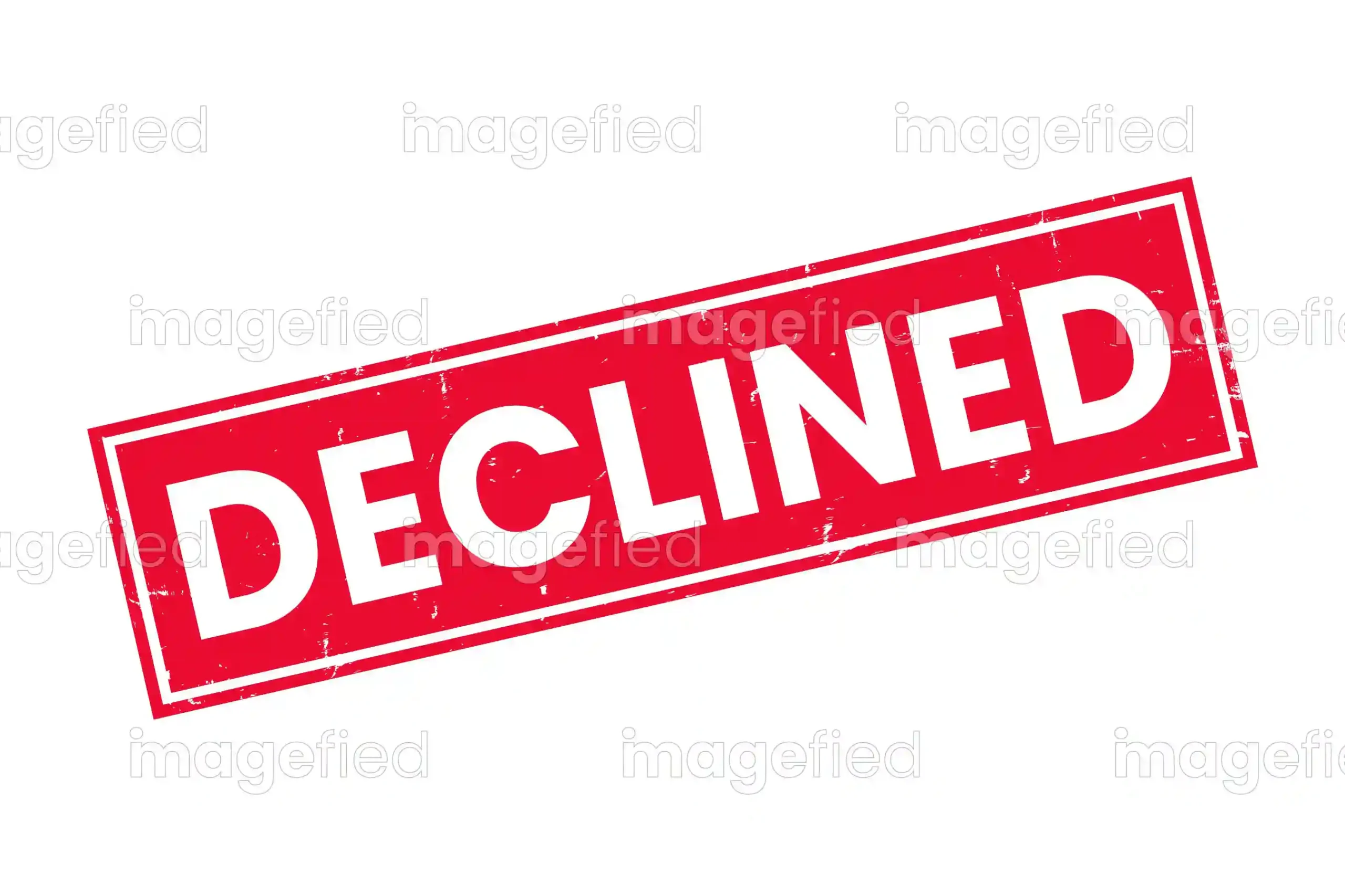 Declined Sign, Stamp With Distressed Effect, Stock Vector - Imagefied