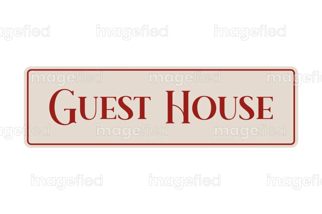 Guest House Sign, Icon, Label, Symbol, Sticker, Vector - Imagefied