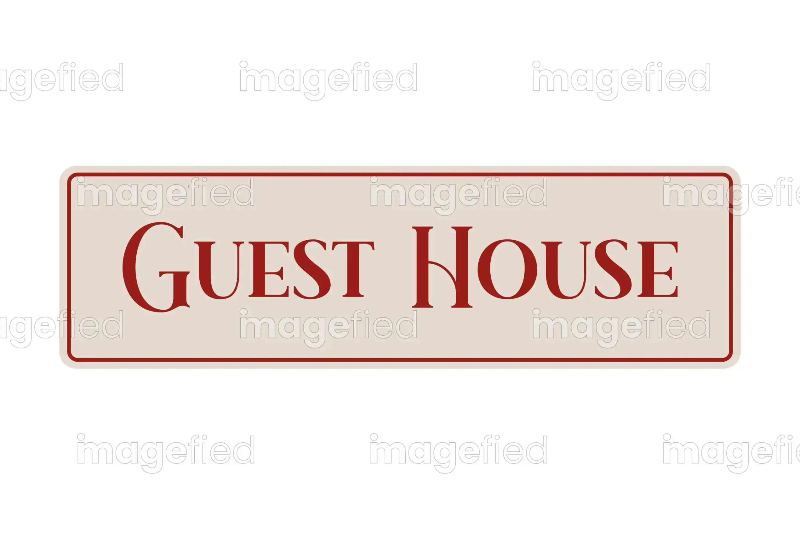 Guest House Sign, Icon, Label, Symbol, Sticker, Vector - Imagefied