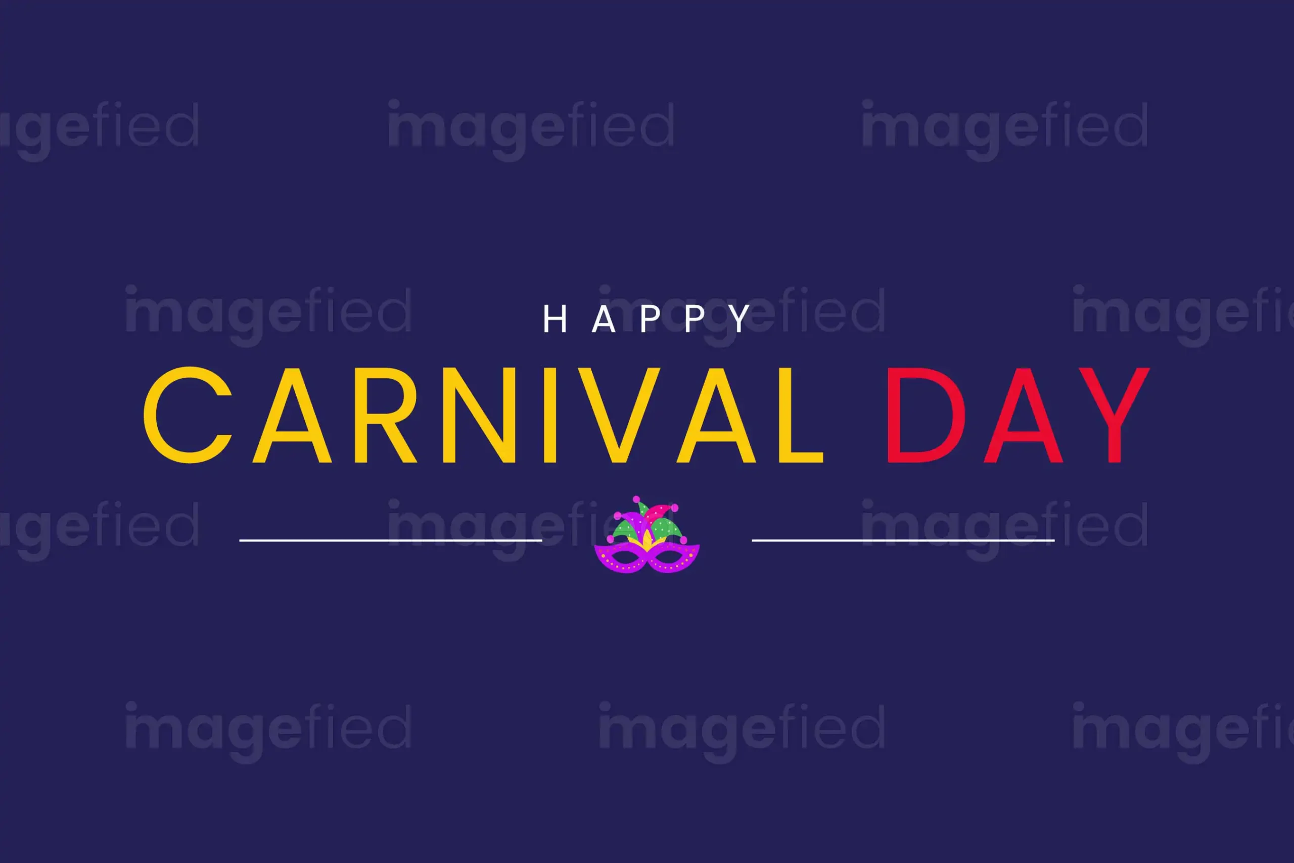 Happy Carnival Day Sign, Sticker, Vector Art Illustration - Imagefied