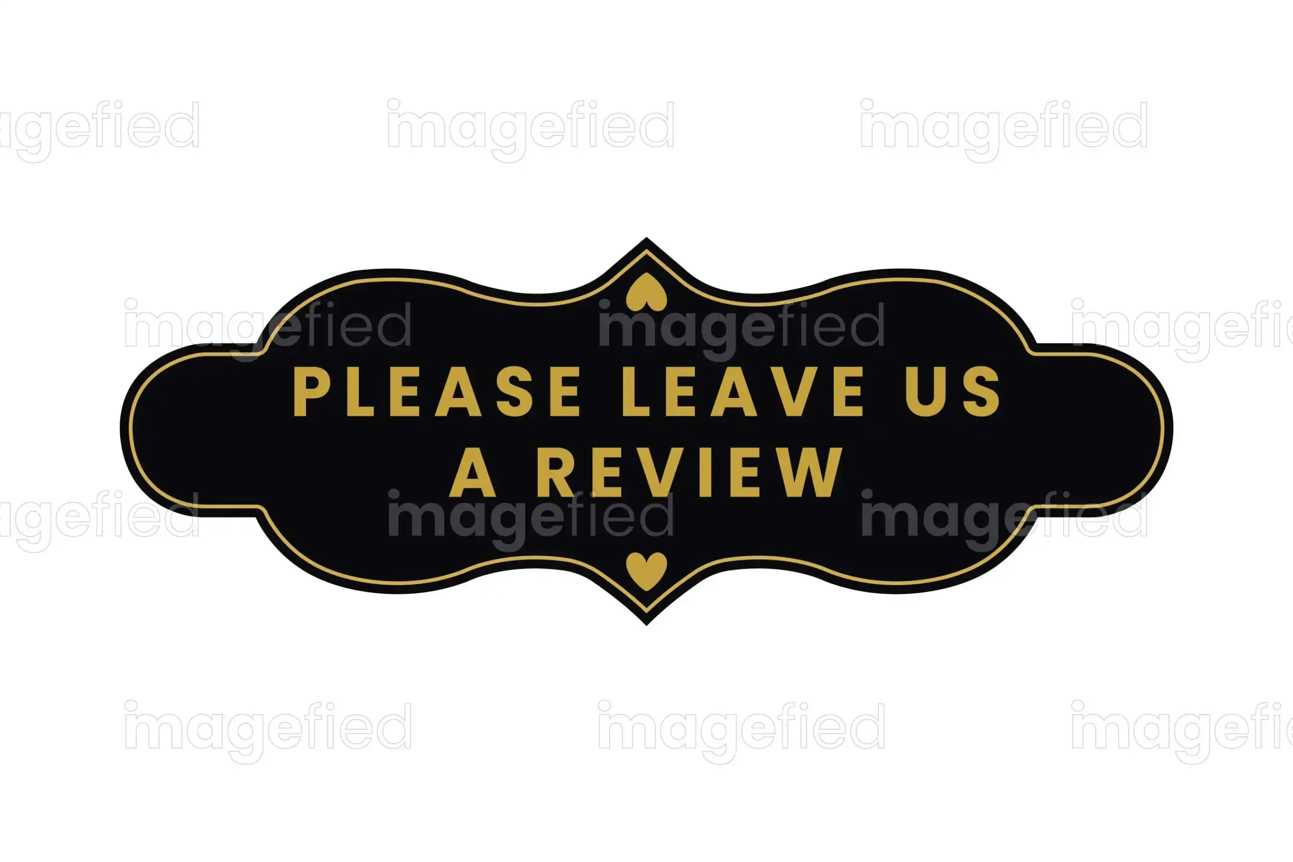 Please Leave Us A Review Sign, Sticker, Label, Poster, Vector - Imagefied