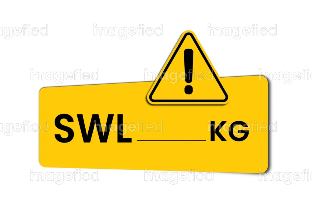 Safe Working Load Sign, Sticker, SWL Safety Label, Vector Illustration ...