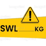 Safe Working Load Sign, Sticker, SWL Safety Label, Vector Illustration ...