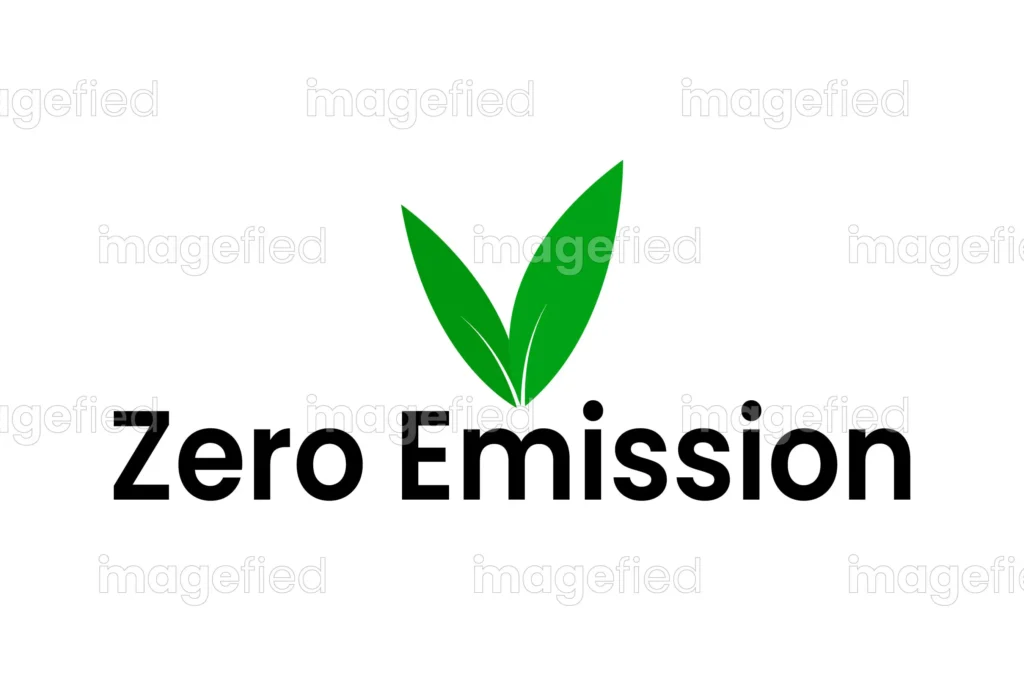 Zero Emission Sign, Sticker, Label, Vector Illustration - Imagefied