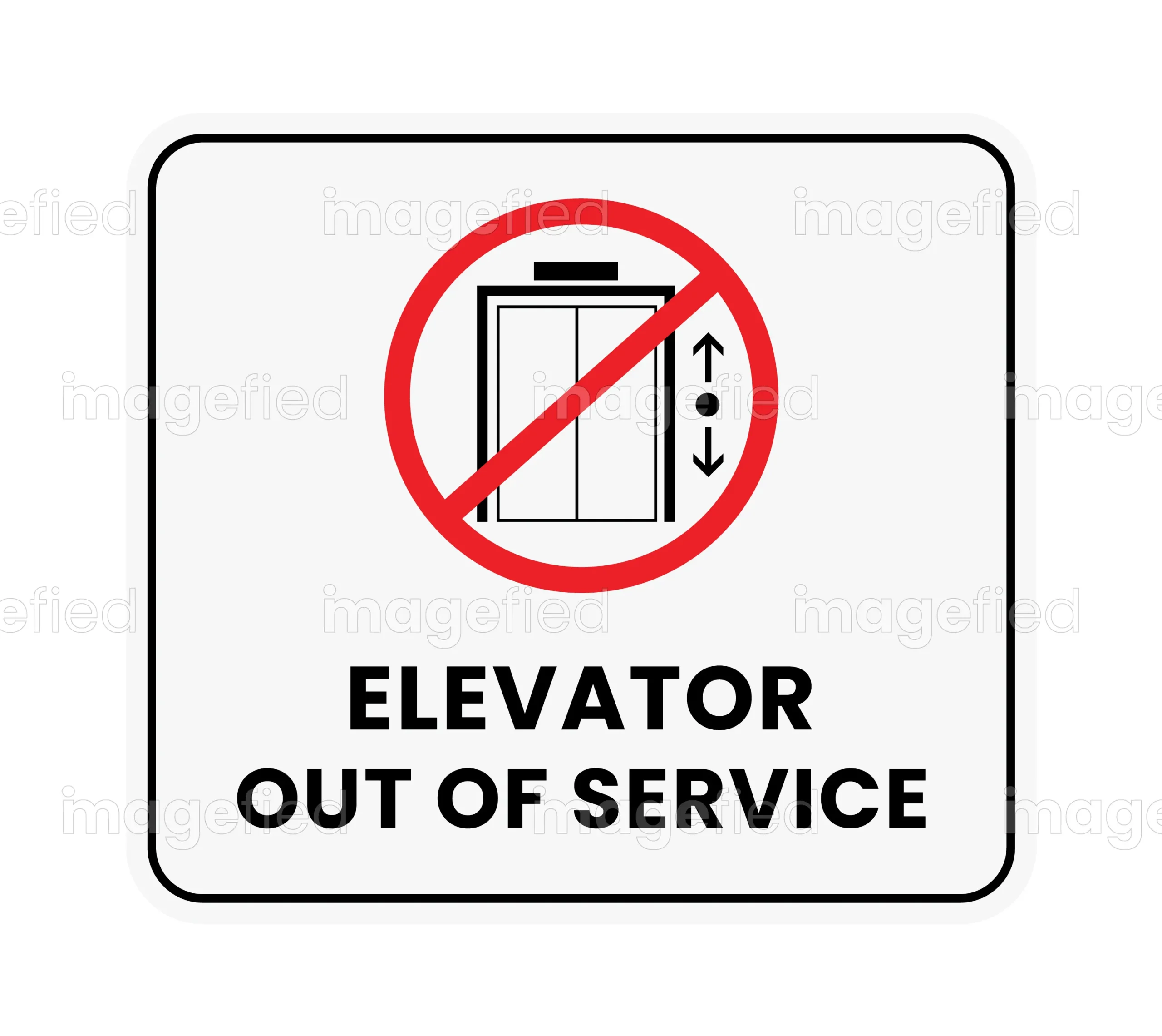 Elevator Out Of Service Sign, Banner, Poster Sticker - Imagefied