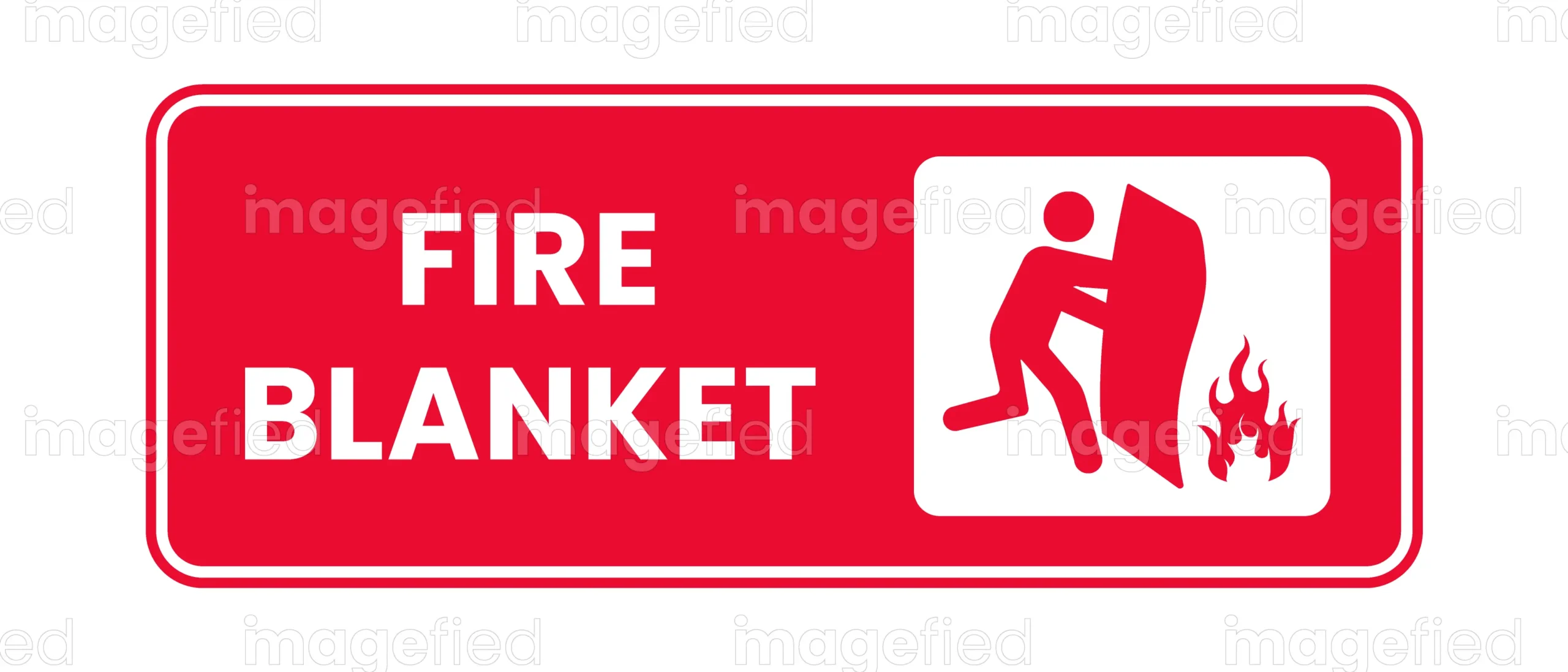 Fire Blanket Sign, Sticker, Label, Poster, Vector Illustration - Imagefied