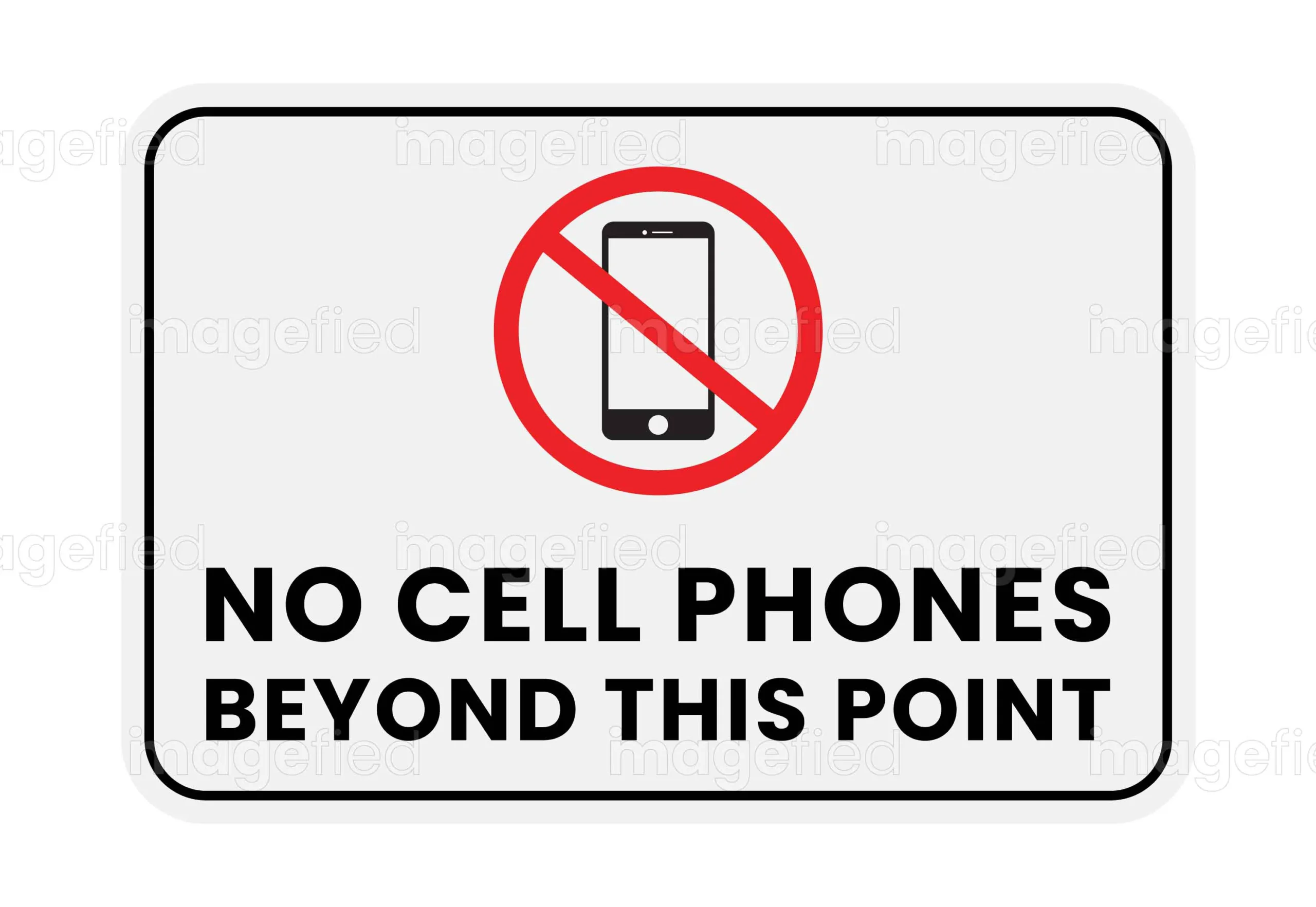 No Cell Phones Beyond This Point Banner, Vector Sticker, Poster - Imagefied