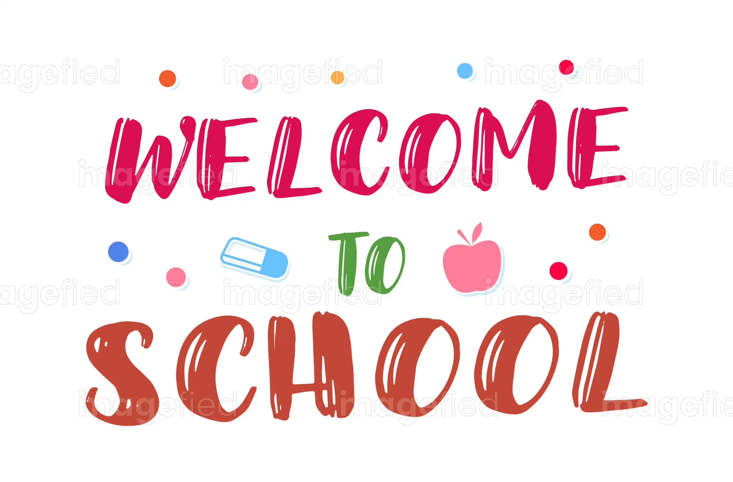 Welcome to School Vector Art, Poster, Banner Illustration - Imagefied