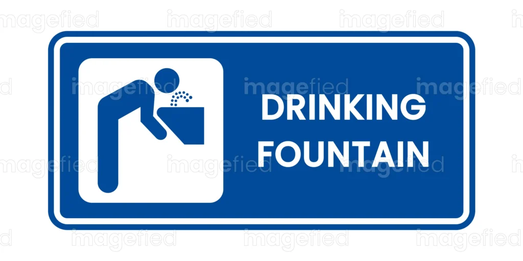 Drinking Fountain Sign, Label, Sticker, Decal, Poster Vector - Imagefied