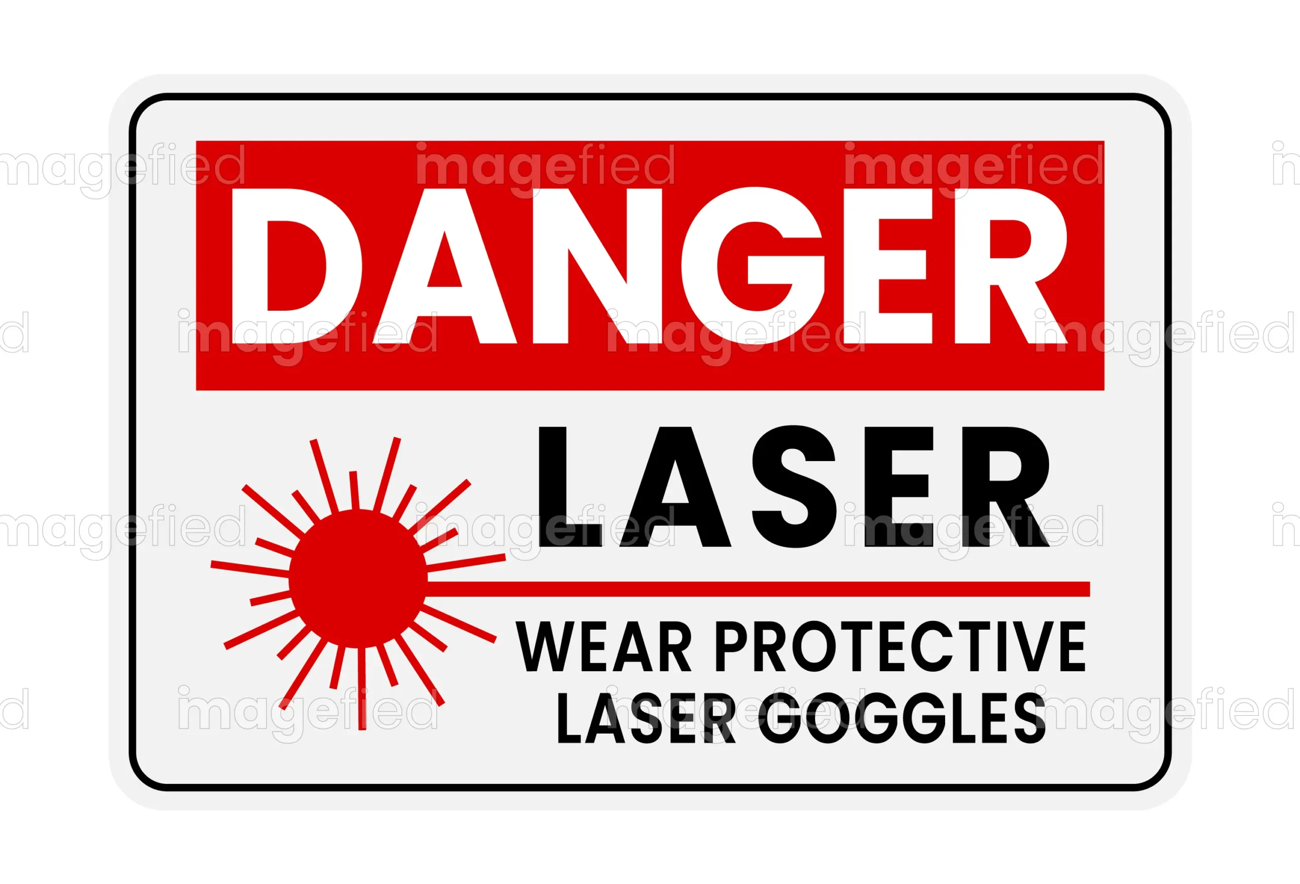 Laser Warning Sign, Sticker, Safety, Label, Icon Symbol, Poster, Vector ...
