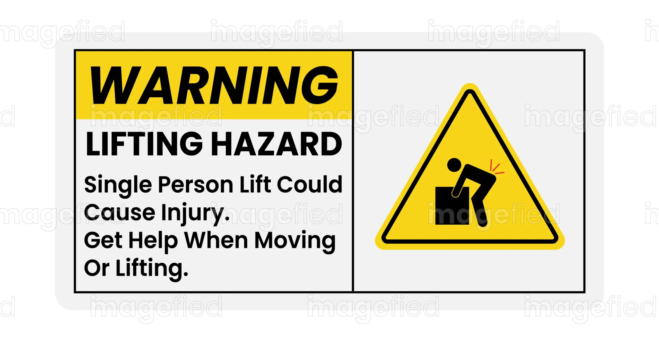 Lifting Hazard Sign Safety Label Decal Poster Sticker Vector - Imagefied