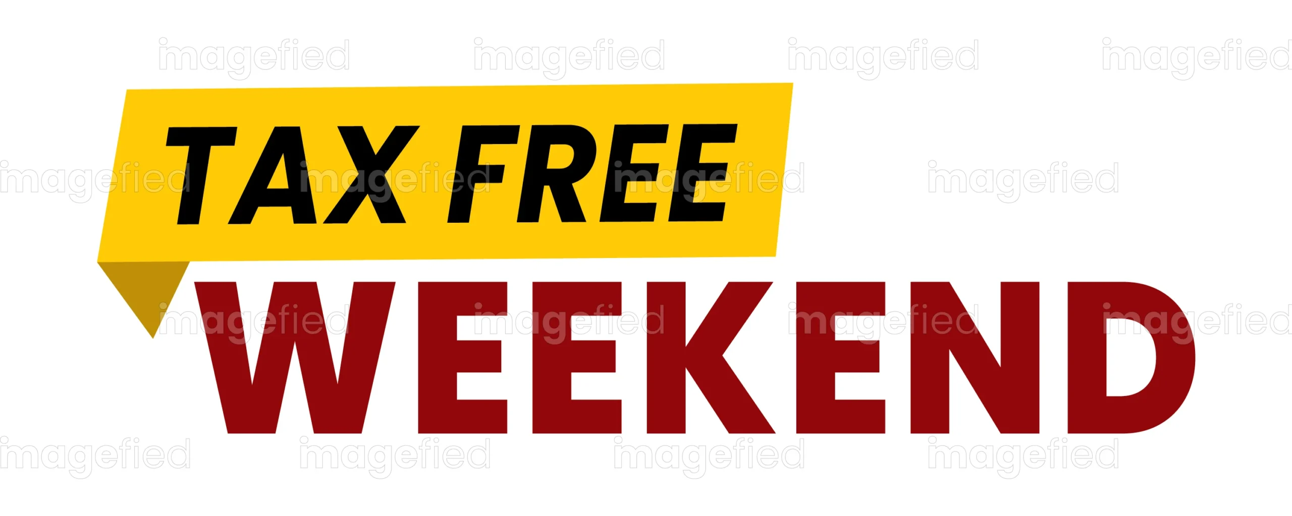 Tax Free Weekend Sign, Label, Banner, Poster, Vector - Imagefied