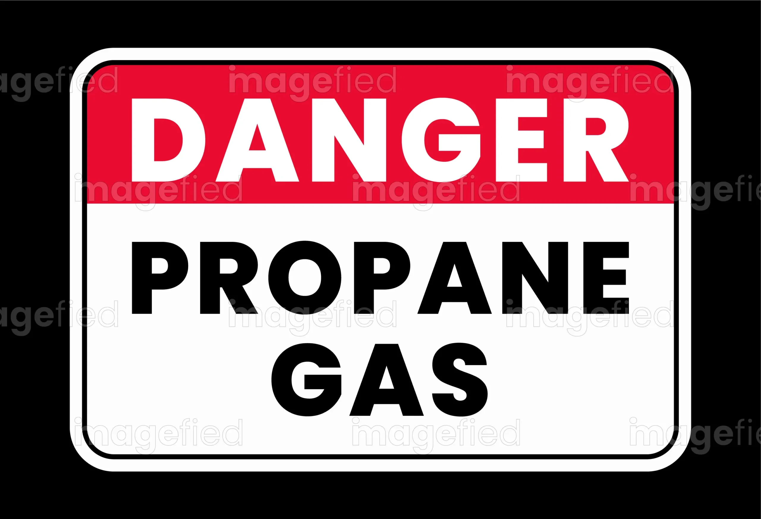 Danger Propane Gas Sign, Sticker, Banner, Fuel Safety Poster, Vector ...