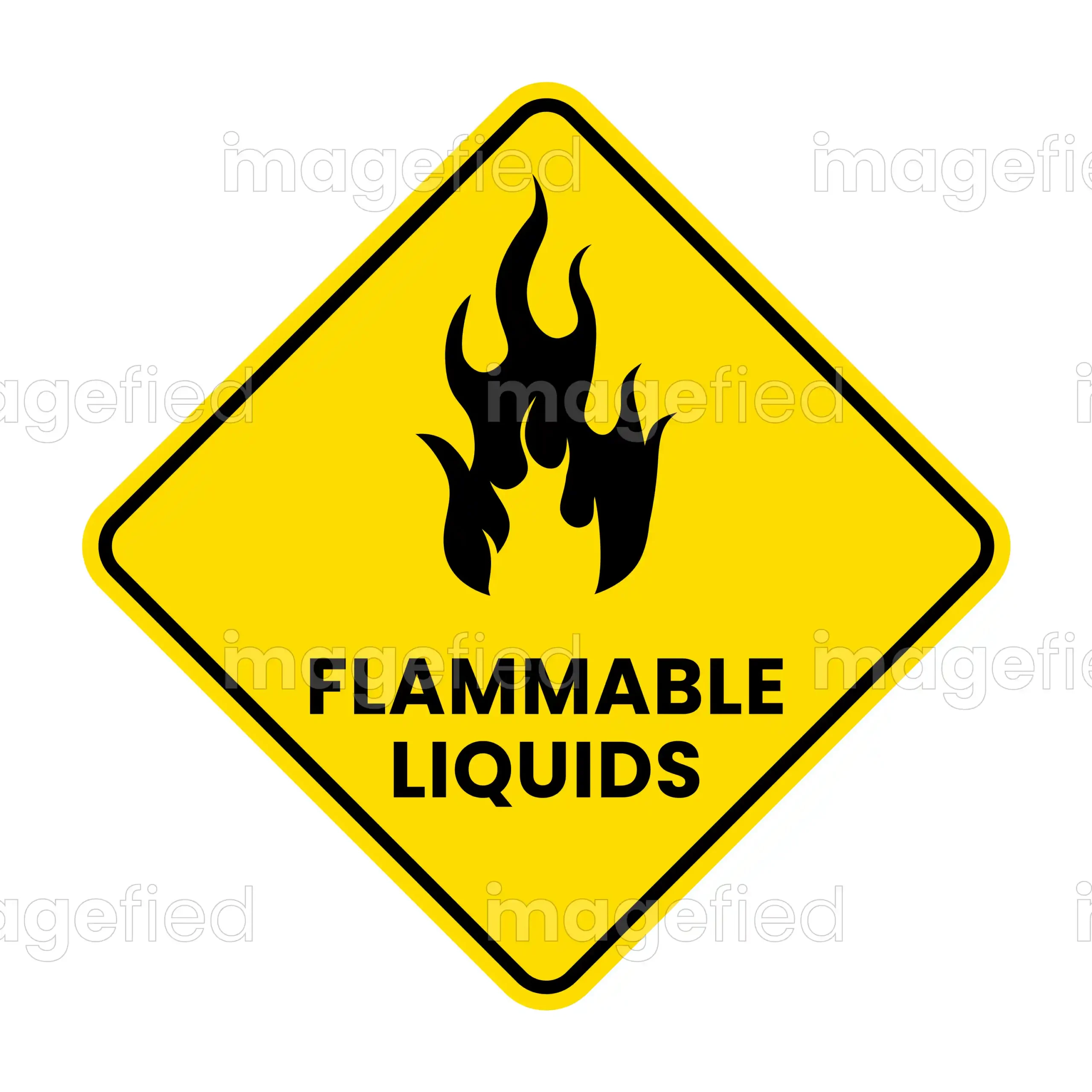 Flammable Liquid Sign, Sticker, Icon Symbol, Safety, Poster, Vector ...