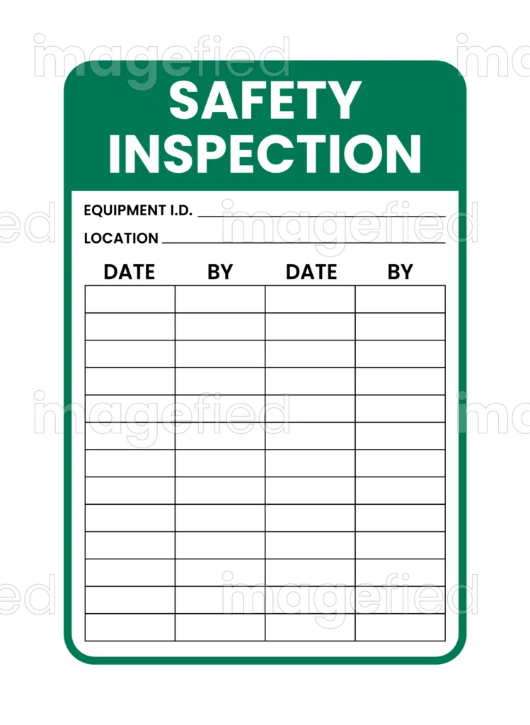 Safety Inspection Record Label, Template Vector Illustration - Imagefied