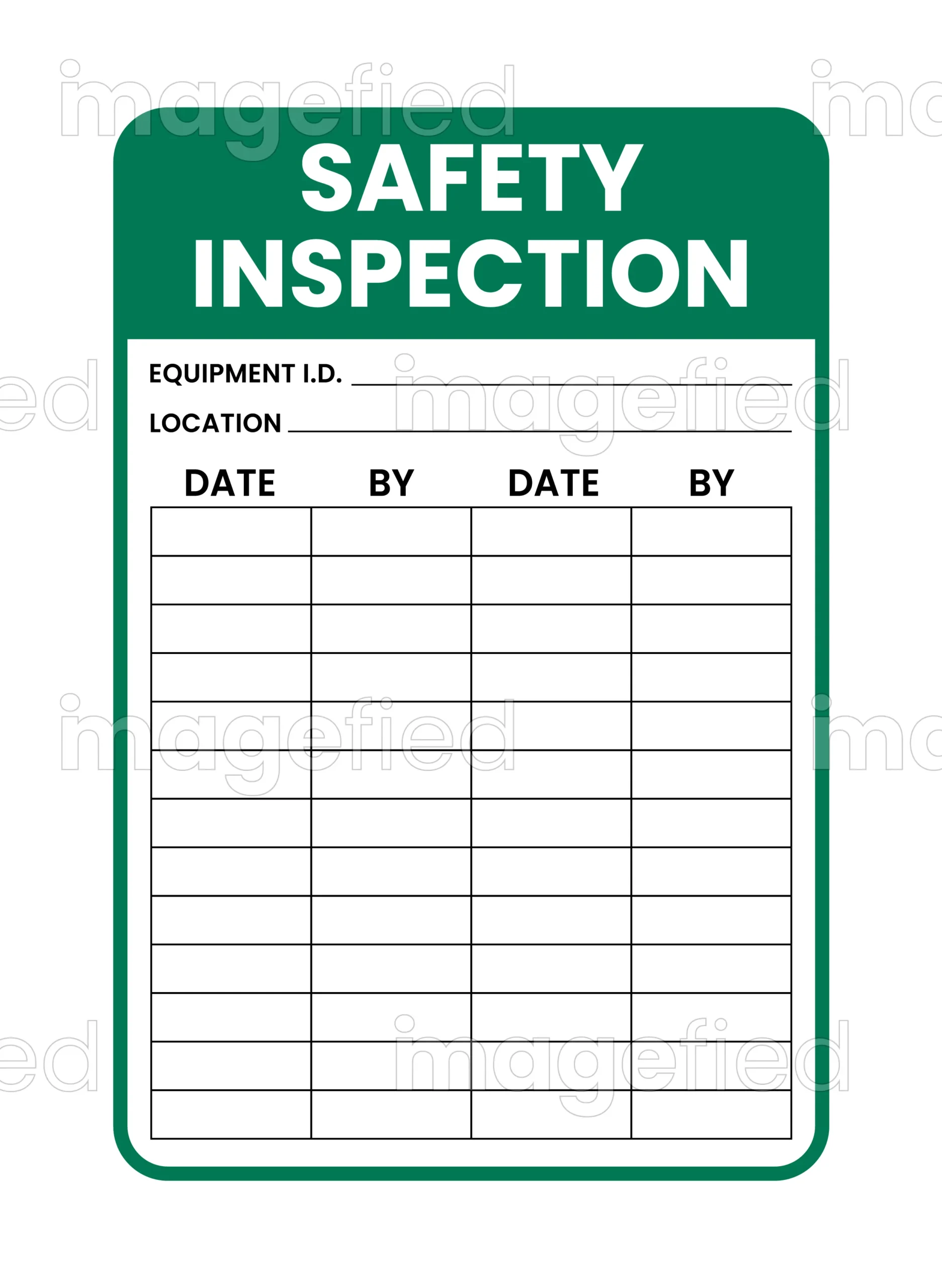 Safety Inspection Record Label, Template Vector Illustration - Imagefied